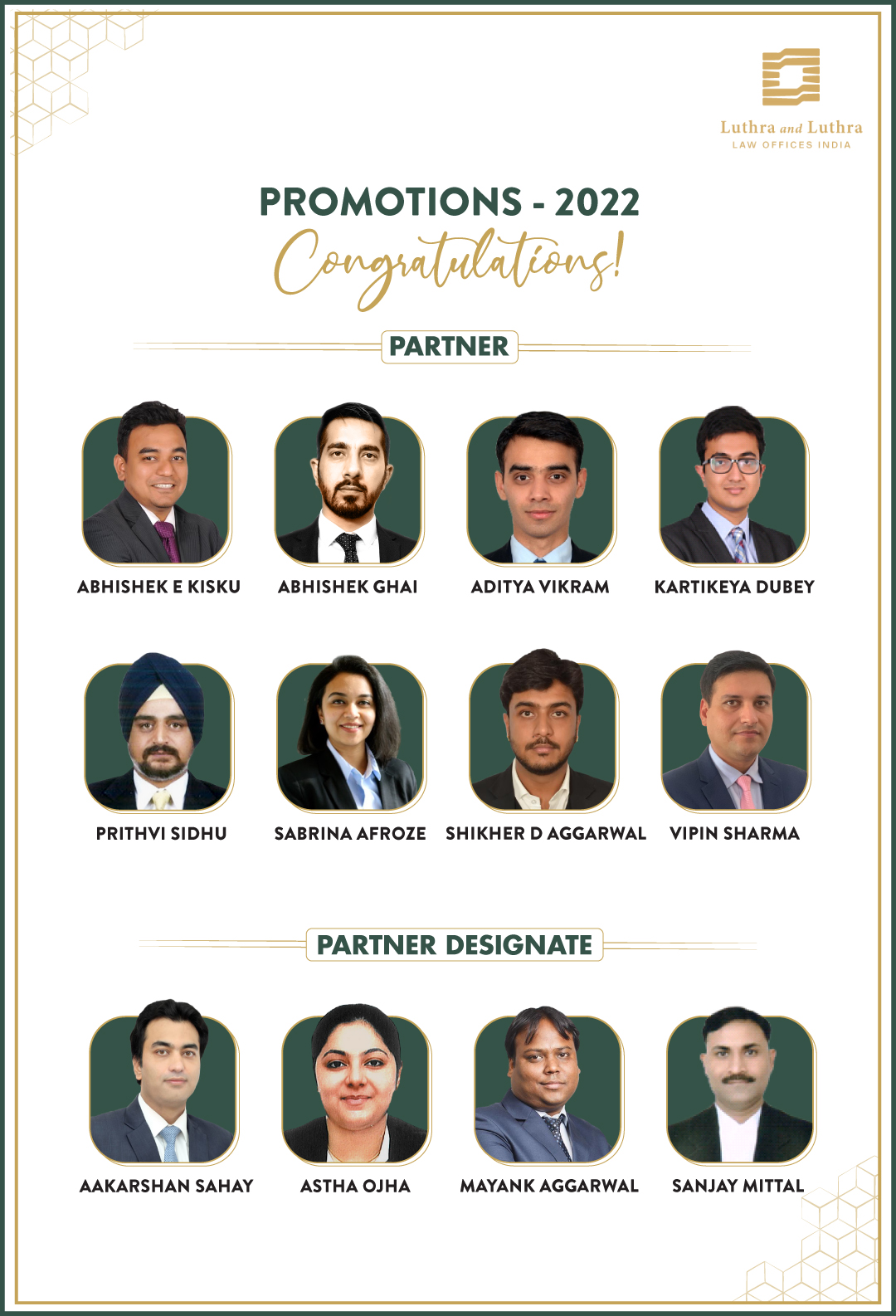 Luthra And Luthra, Promotions