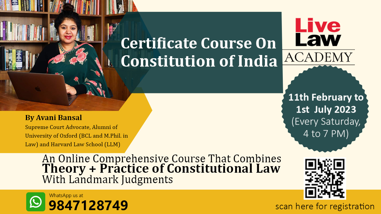 LiveLaw Academy, Certificate Course, Constitution of India