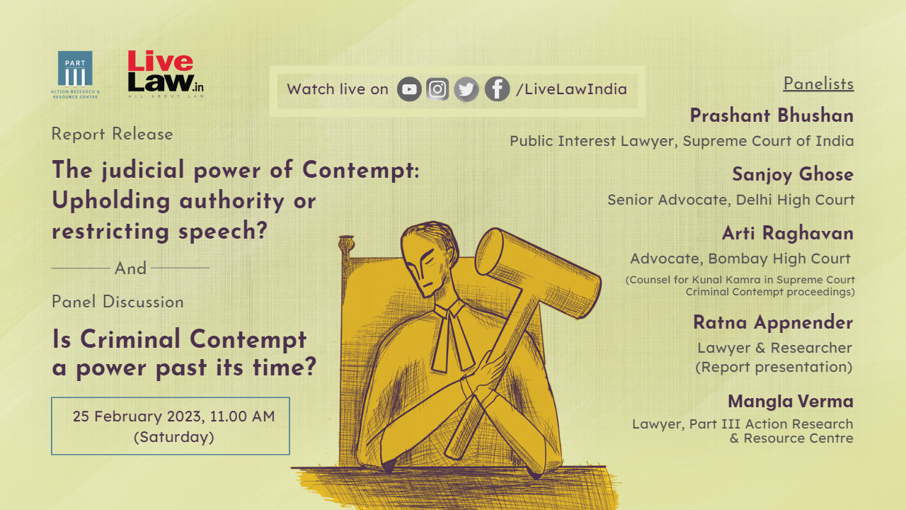 Part III, Resource Centre, Panel Discussion, Criminal Contempt