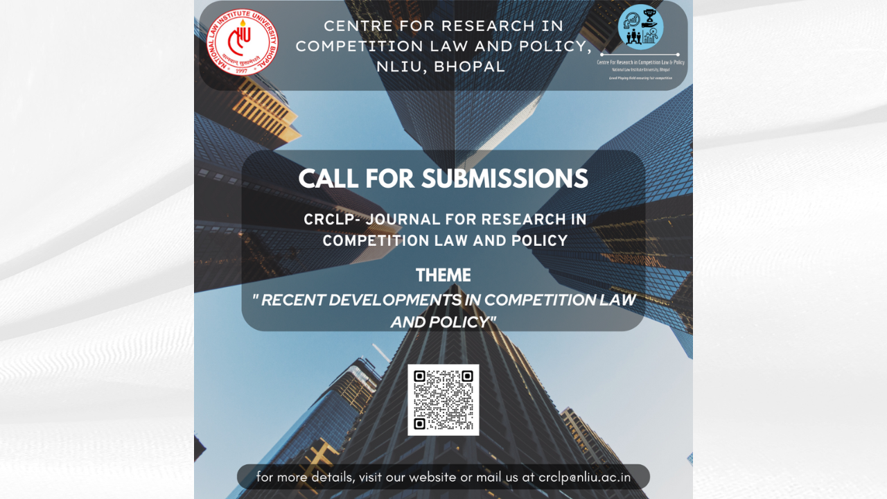 Call For Papers, NLIU Bhopal, Research Journal, Competition Law