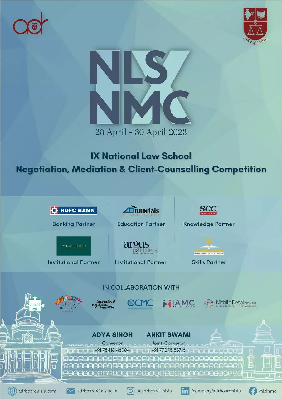 NLSIU, Negotiation, Mediation, Client Counselling Competition