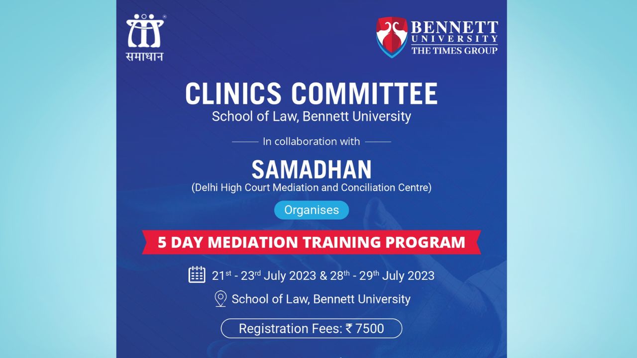 Bennett University, Mediation Training Program