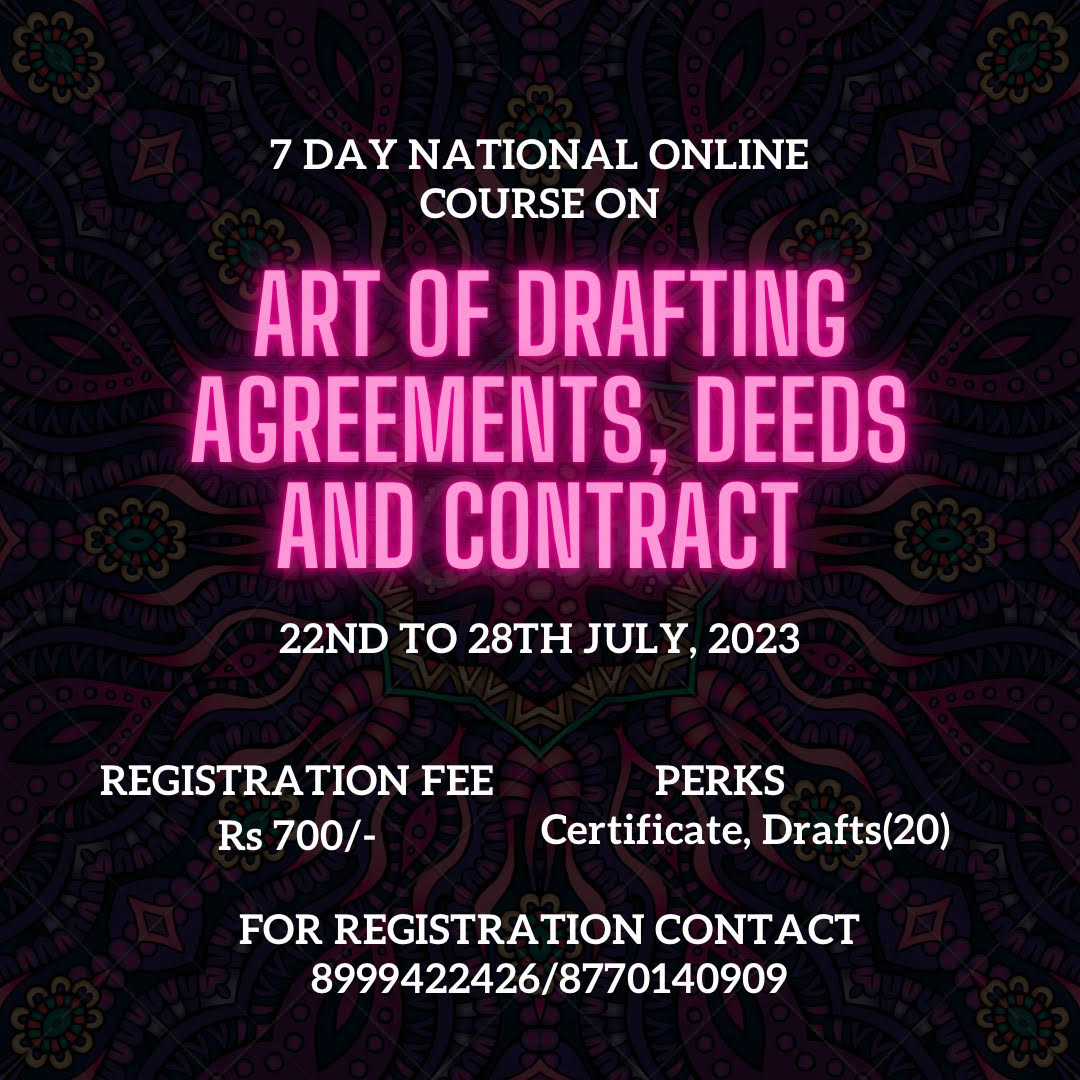 Legal Expatiate Certificate Course Drafting Contracts Agreement