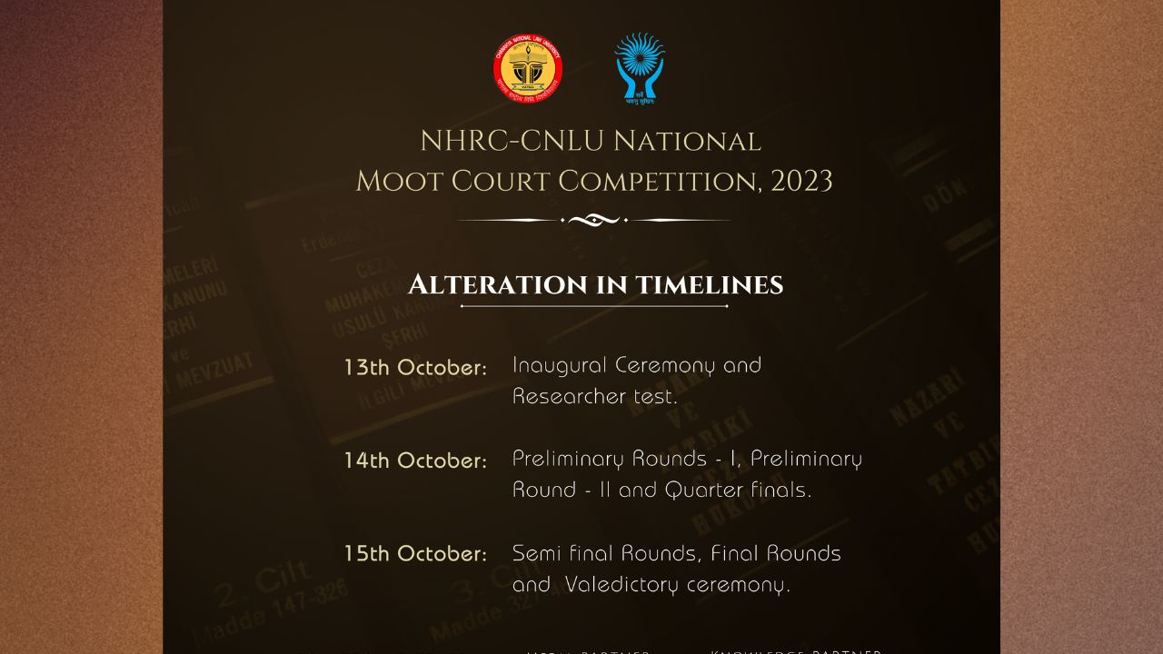NHRC, CNLU, Moot Court Competition