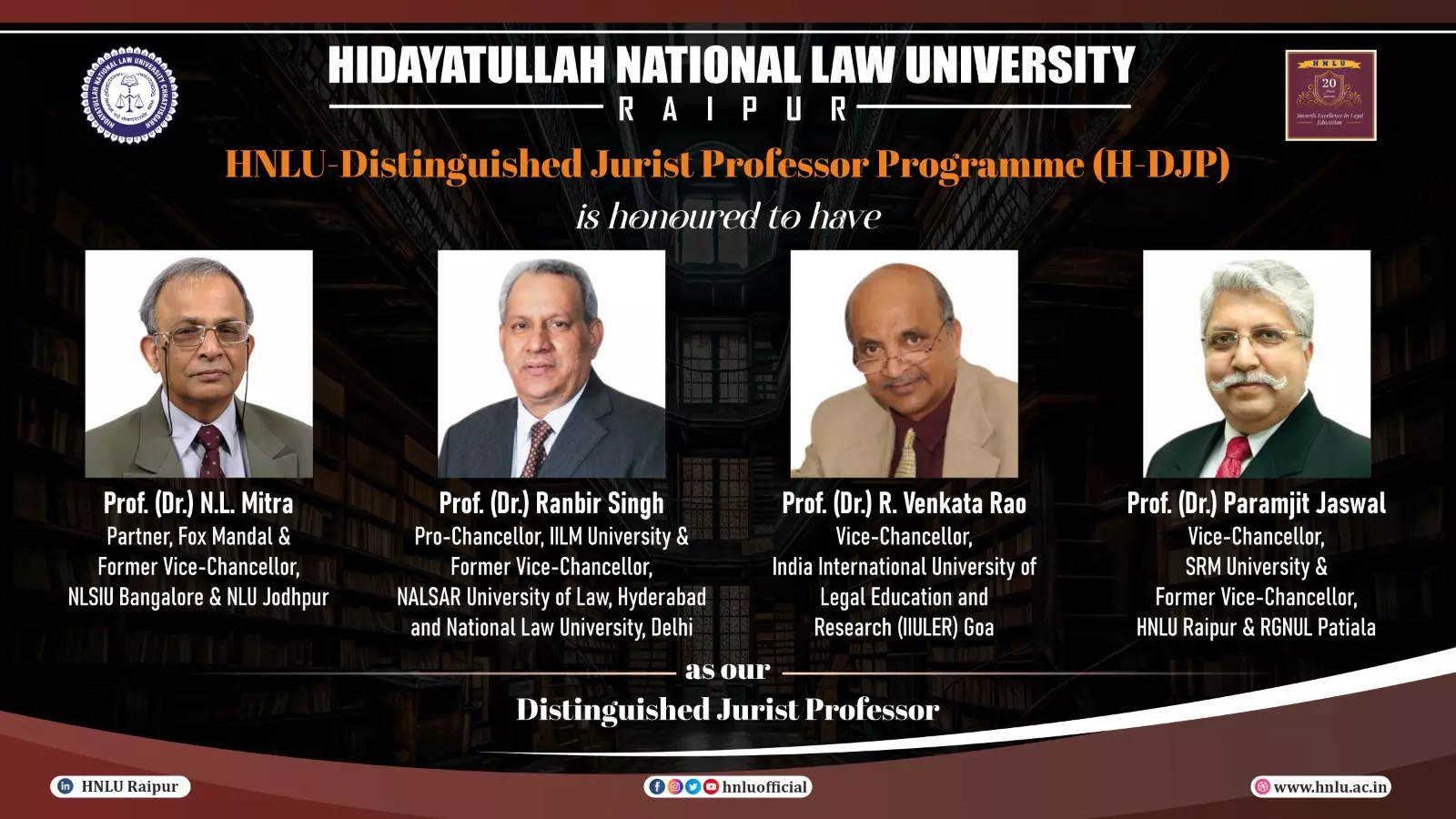 HNLU, Jurist Professor Programme, Gandhi Jayanti