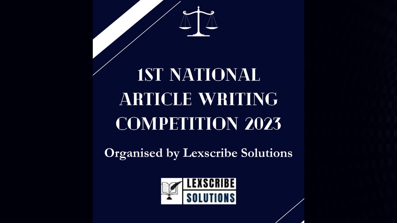 Lexscribe Solutions | 1st National Article Writing Competition