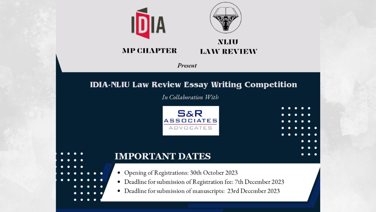 IDIA MP Chapter | Essay Writing Competition by IDIA-NLIU Law Review