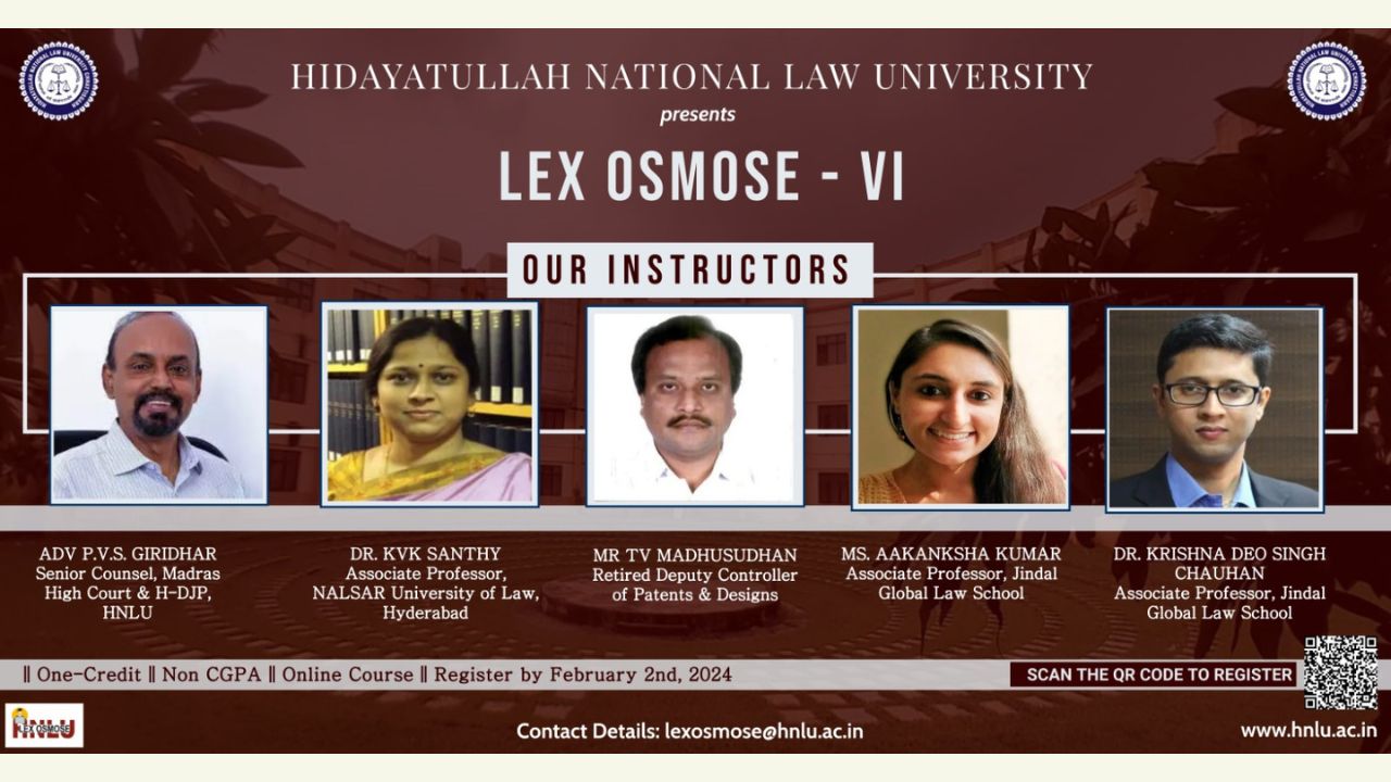 HNLU Launches Sixth Edition Of Lex Osmose Courses
