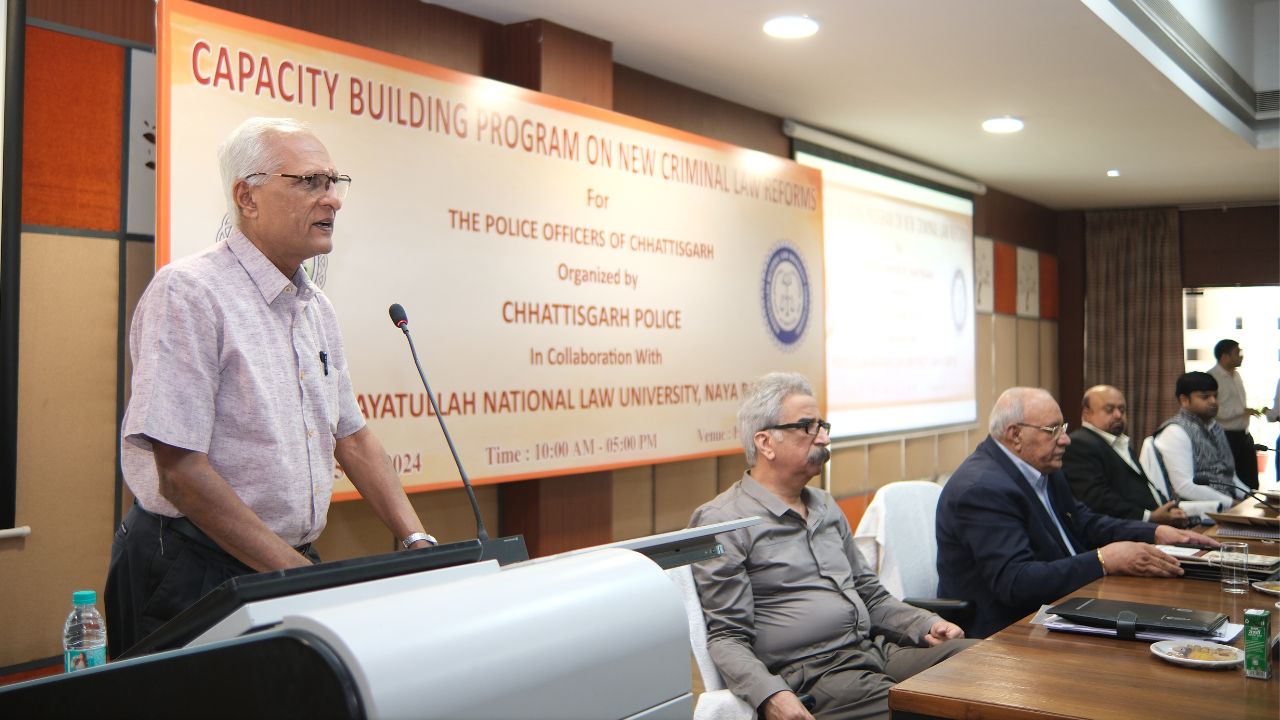 HNLU, Chhattisgarh Police, Capacity Building Programme, New Criminal ...