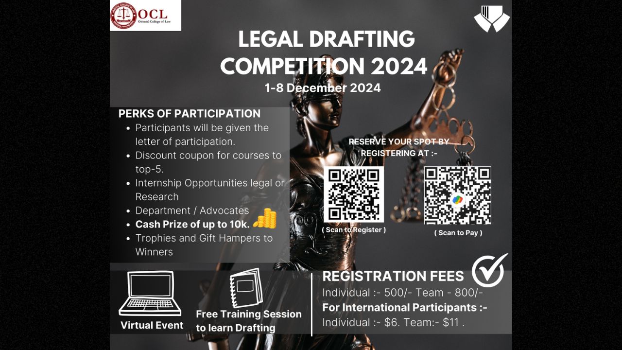 Oriental College Of Law, National Drafting Competition