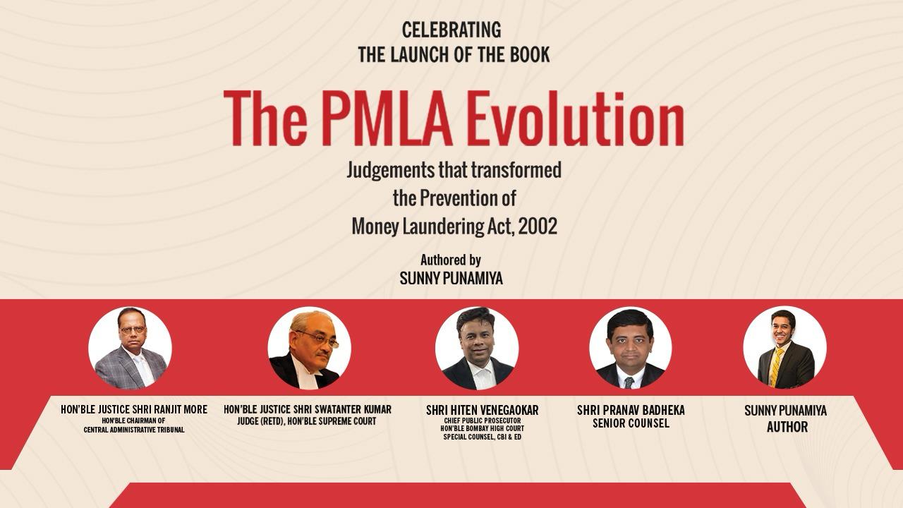 Book Launch, PMLA, Money Laundering Act, Sunny Punamiya