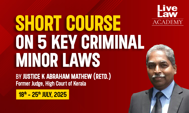 7-Day Course On 5 Key Criminal Minor Laws With Justice K. Abraham ...