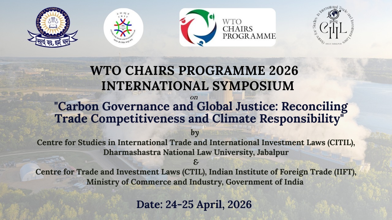 CITIL's WTO Chairs Programme 2026- International Symposium On “Carbon ...